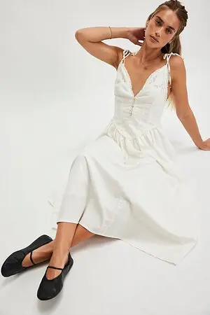 fitted lace wedding dress Free People Sasha Maxi – Social Threads