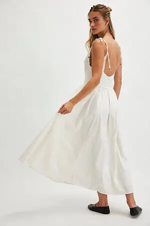 Free People Primrose Maxi Dress In Optic White - 60% Off | Editorialist