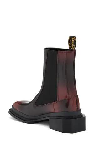 Dr. Martens Maybole Tall Chelsea Boot - Black/cherry Red Brush Off