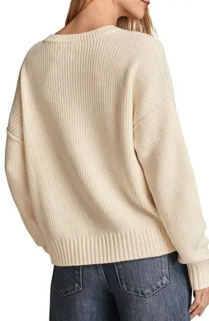 Lucky Brand Notch Neck Cotton-blend Pullover Sweater