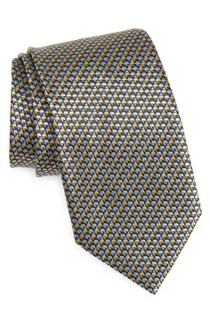 Zegna Triangle Silk Neck Tie - Yellow