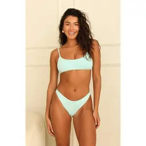 DIPPIN DAISY'S Ayla Scoop Neck Bikini Top - Mediterranean Blue