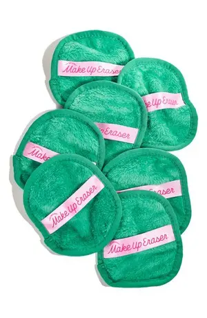 THE ORIGINAL MAKEUP ERASER Recycled 7-day Makeup Eraser Set With Laundry Bag - Recycled Green