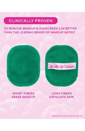 THE ORIGINAL MAKEUP ERASER Recycled 7-day Makeup Eraser Set With Laundry Bag - Recycled Green