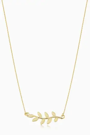 ORADINA Peace And Love Necklace - Yellow Gold