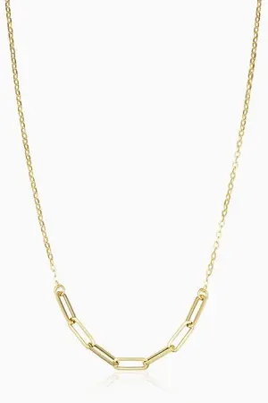 ORADINA 14k Venice Center Cut Necklace - Yellow Gold
