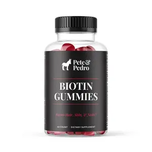 PETE & PEDRO Biotin Gummies Daily Supplement For Hair, Skin, & Nails - None