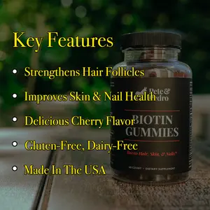 PETE & PEDRO Biotin Gummies Daily Supplement For Hair, Skin, & Nails