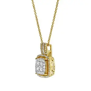 LUVMYJEWELRY Square Diamond Pendant