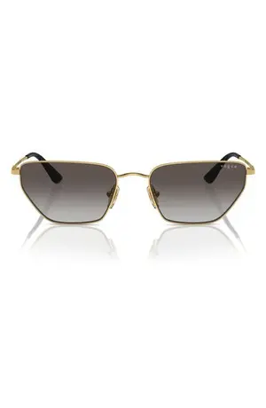 VOGUE 56mm Irregular Sunglasses - Gold