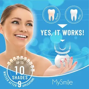 MYSMILE Teeth Whitening Kit With Led Light - White