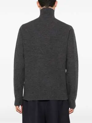 JIL SANDER High-neck Wool Sweater - Grey