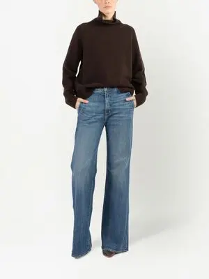 NILI LOTAN Anna Mid-rise Wide-leg Jeans - Blue