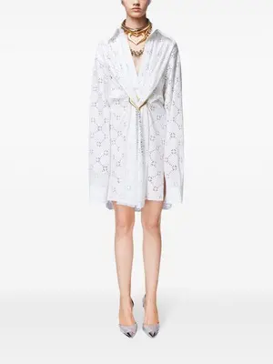 AREA Broderie Anglaise Shirt Dress