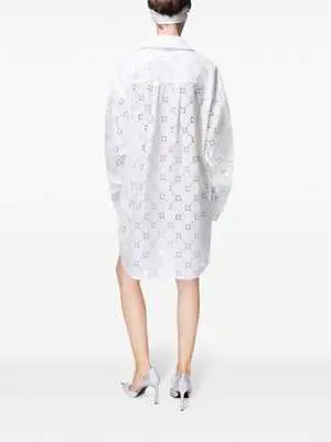 AREA Broderie Anglaise Shirt Dress