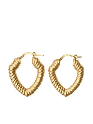 Burberry Small Shield Hoop Earrings - Gold