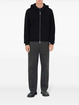 Burberry Logo Zip Hoodie - Grey