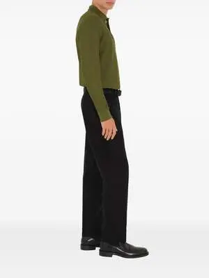 Burberry Long-sleeve Cotton Polo Shirt - Green