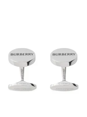 Burberry Logo-engraved Cufflinks - Silver