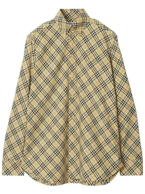 Burberry Check-pattern Cotton Shirt - Neutrals
