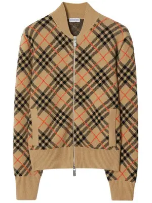 Burberry Cashmere Checkered Cardigan