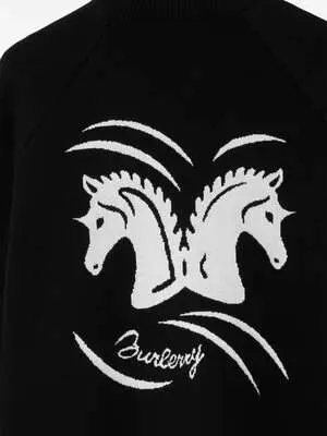 Burberry Equestrian Intarsia Knit Jacket