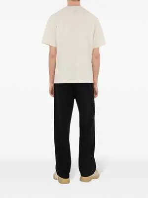 Burberry Logo-embroidered T-shirt - Neutrals