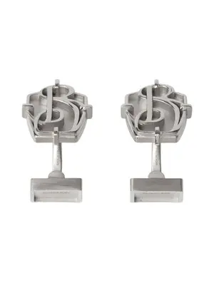 Burberry B-motif Cufflinks - Silver