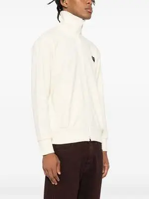 Play Comme Des Garcon Heart-print Jersey Track Jacket - Neutrals