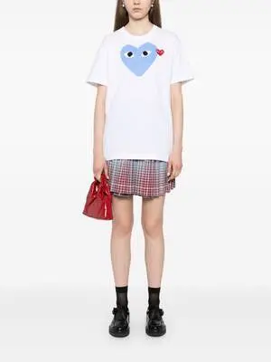 Play Comme Des Garcon Signature Heart T-shirt - White