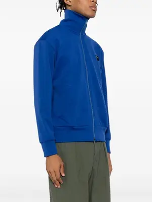 Play Comme Des Garcon Heart-print Jersey Track Jacket - Blue