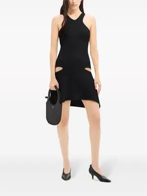 COURREGES Criss-cross Jersey Mini Dress - Black