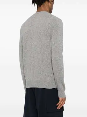 Play Comme Des Garcon Heart-patch Wool Cardigan - Grey