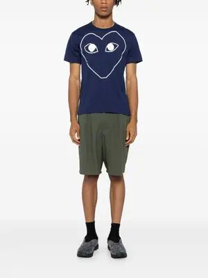 Play Comme Des Garcon Signature Heart T-shirt - Blue