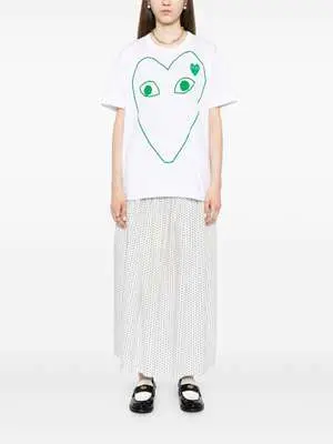 Play Comme Des Garcon Heart-printed T-shirt - White