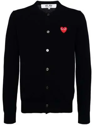 Play Comme Des Garcon Wool Cardigan