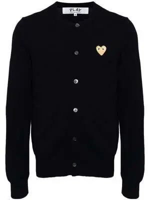 Play Comme Des Garcon Wool Cardigan - Blue
