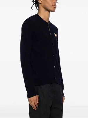 Play Comme Des Garcon Wool Cardigan - Blue