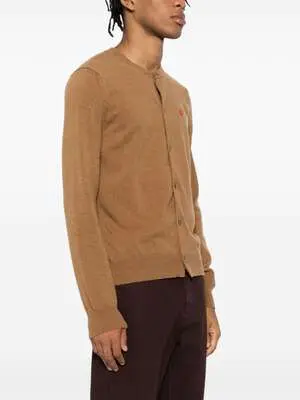Play Comme Des Garcon Wool Cardigan - Brown