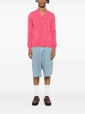 Play Comme Des Garcon Wool Cardigan - Pink