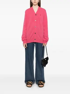 Play Comme Des Garcon Wool Cardigan - Pink