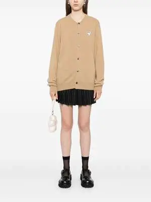 Play Comme Des Garcon Wool Cardigan - Neutrals