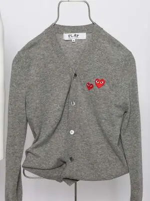 Play Comme Des Garcon Wool Cardigan