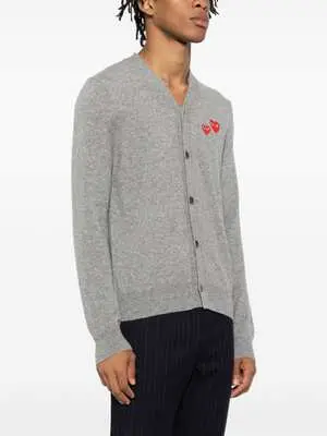 Play Comme Des Garcon Wool Cardigan