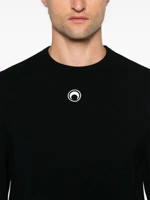 MARINE SERRE Crescent Moon Embroidered Sweater