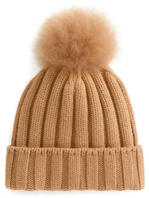 Woolrich Pompom Virgin Wool Beanie