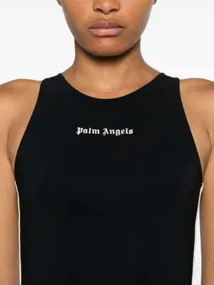 Palm Angels Logo-print Tank Top - Black
