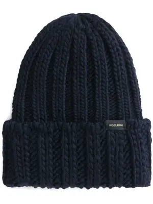 Woolrich Ribbed-knit Beanie - Blue