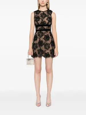 SELF-PORTRAIT Bow-detail Lace Mini Dress