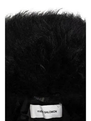 YVES SALOMON Fur Trimmed Trapper Hat